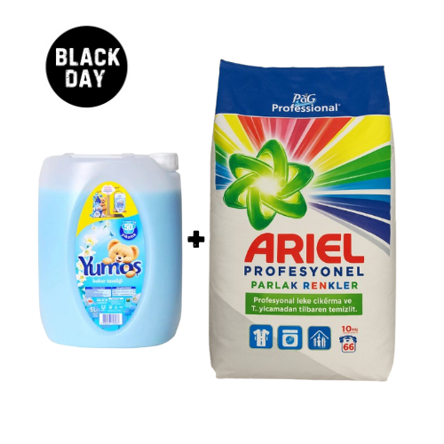 Pachet PROMO Ariel 10kg + Balsam Yumos 5l+ CADOU | Blackday